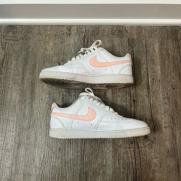 Nike | Shoes | Whitepink Nike Court Vision Low Sneakers | Poshmark